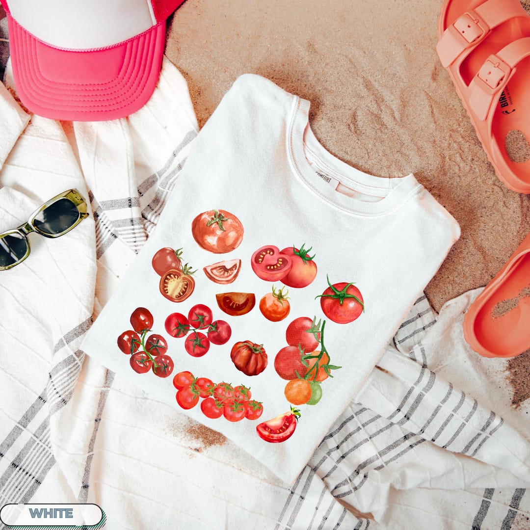 Comfort Colors® Tomato Shirt, Fruit Shirt, Botanical Shirt, Cottagecore ...