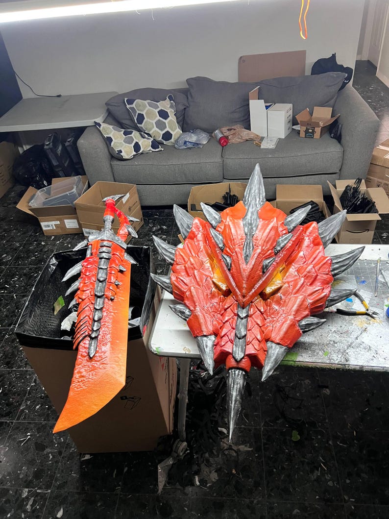 Halberion Shield and Blade MHW Monster Hunter World Custom Cosplay Prop ...