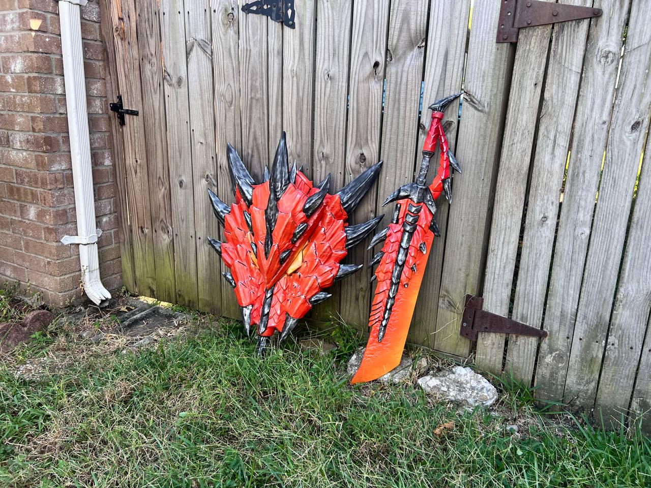 Halberion Shield and Blade MHW Monster Hunter World Custom Cosplay Prop ...