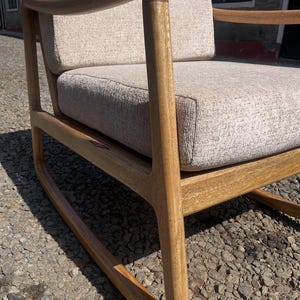 Mid-century Modern Paris Rocking Chair – Solid Wood Frame With Premium ...