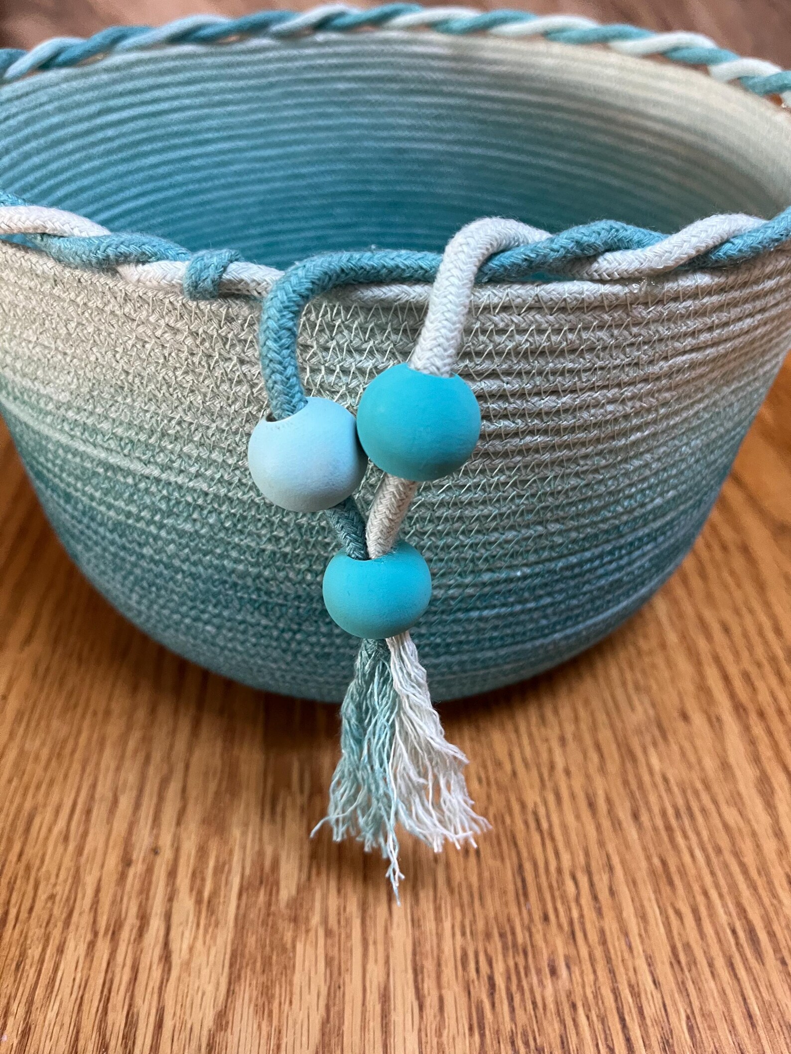 Teal Clothesline Basket With Ombre Effect 9 X 6 Inches - Etsy