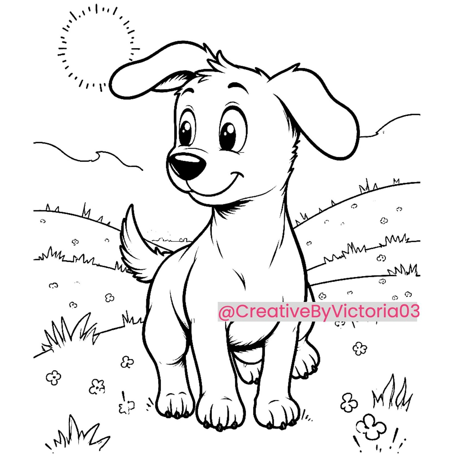 Puppy Coloring Pages, Dog Printable Coloring Pages, Kids Coloring Pages ...