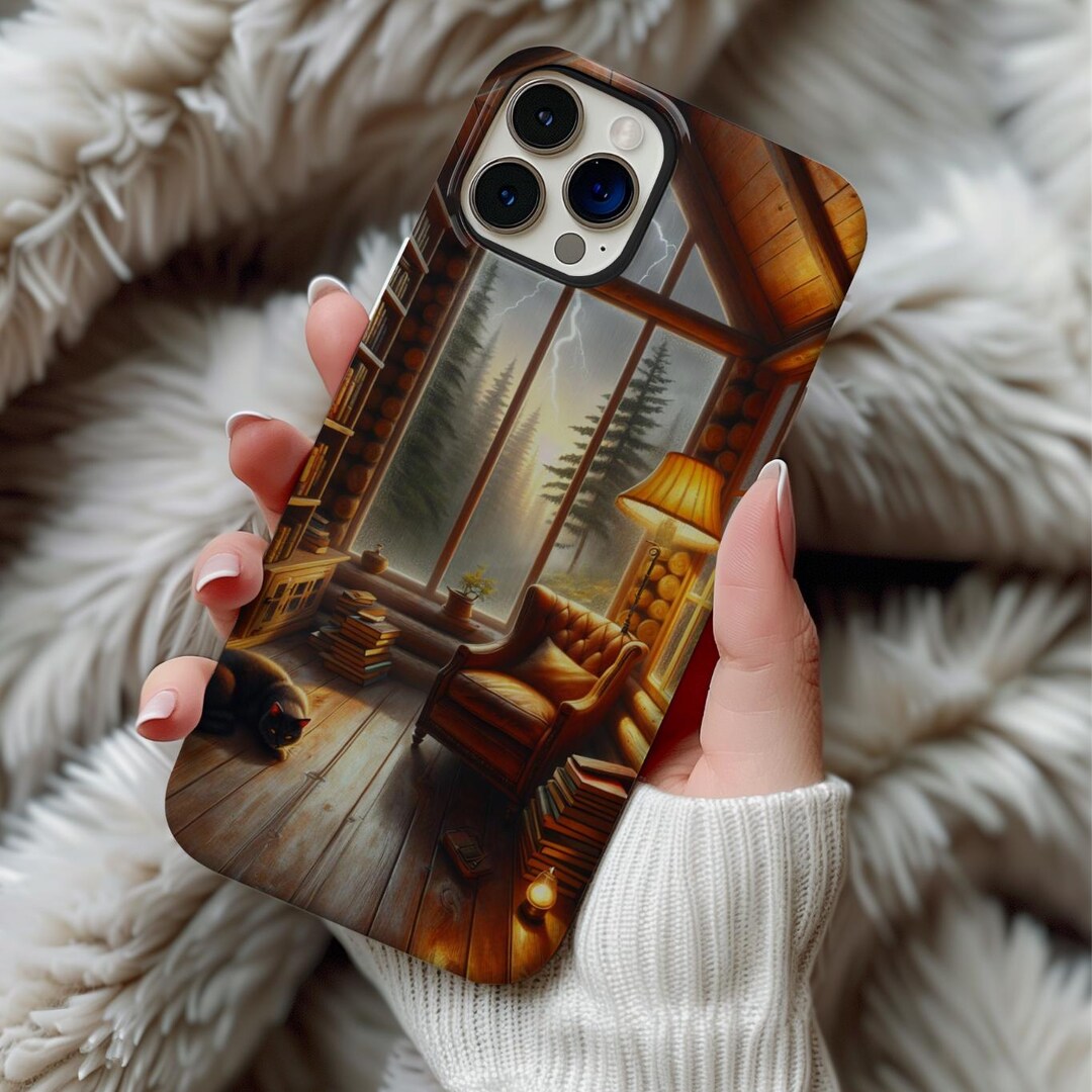 Cozy Cottagecore Cat Reading Nook Phone Case - Etsy