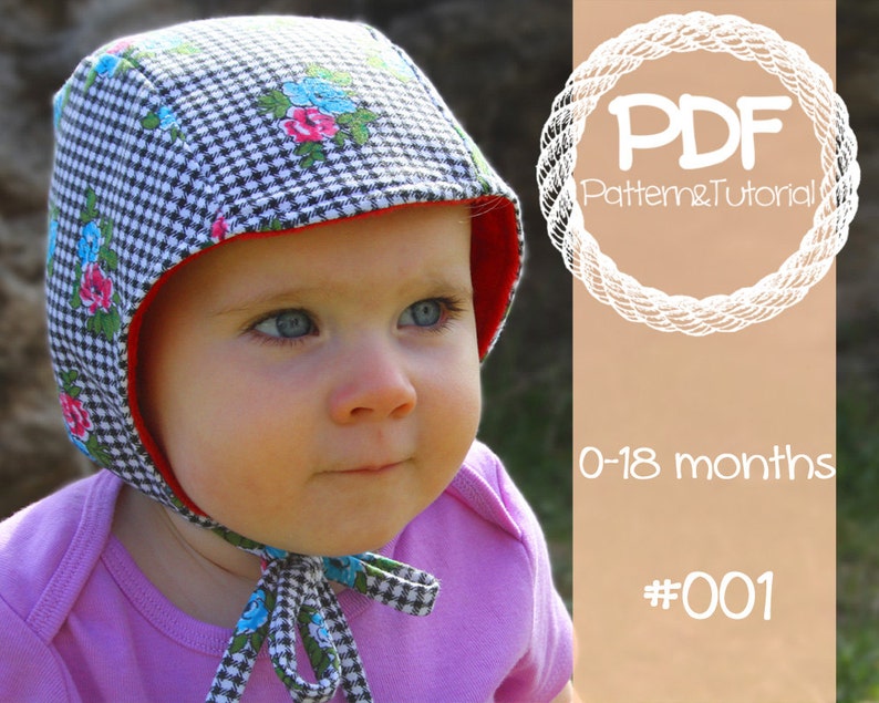 Brimless Bonnet Sewing Pattern With Bear Ear Add On | Etsy