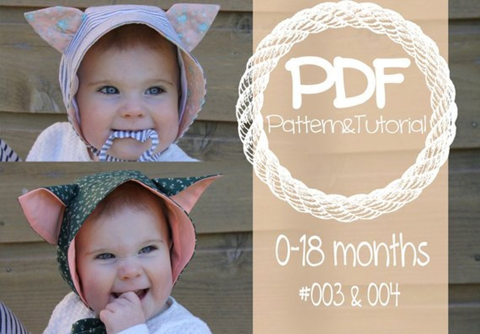 Giant Baby Bonnet Sewing Pattern Bundle | Etsy
