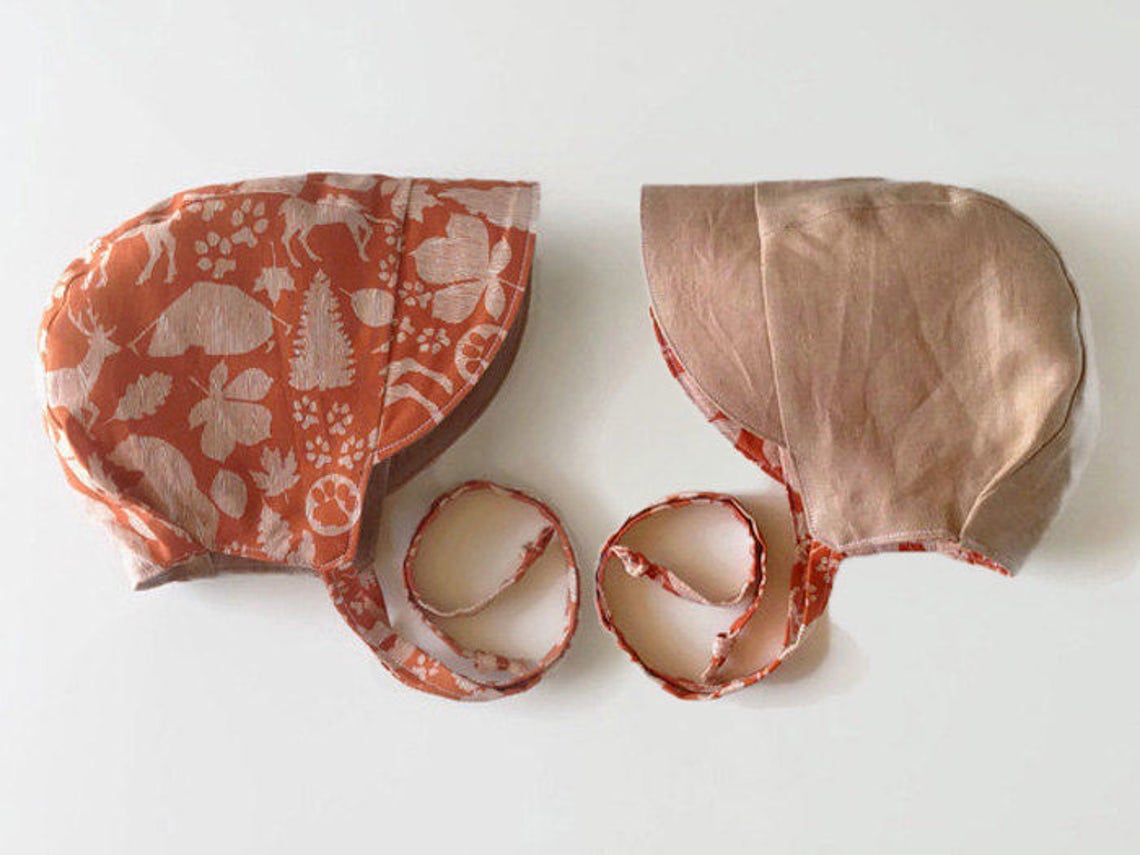 Short Brimmed Toddler Bonnet // Reversible Baby Bonnet Sewing - Etsy