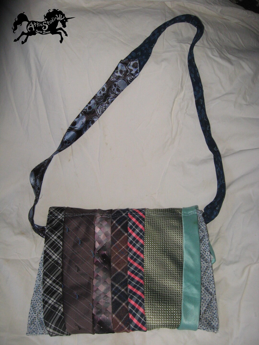 Purse Handmade From Neck Ties, Upcycled Crossbody Bag, Shoulder Bags - Etsy