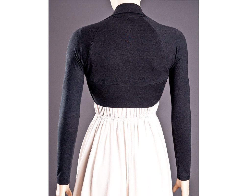 Long Sleeve BLACK Bolero,designer Bolero,black Bolero Shrug, Custom ...