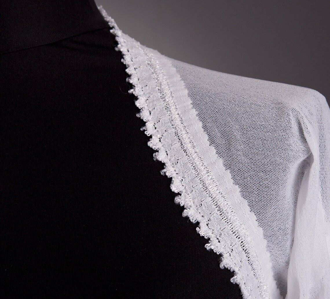 CUSTOM Wedding WHITE Bolero With 3/4 Sleeves ANY Lenght,wedding Lace ...