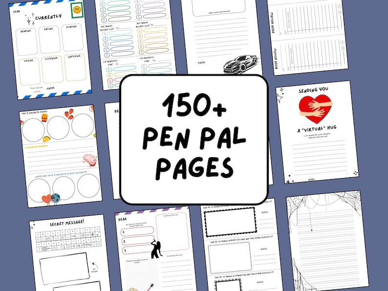 Kids Pen Pal Letter Templates: 150+ Printable Writing Activities ...