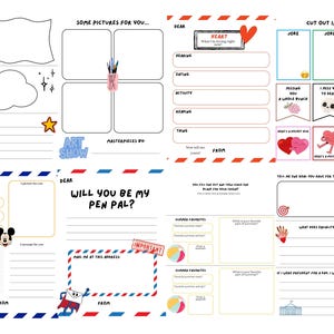 Kids Pen Pal Letter Templates: 150+ Printable Writing Activities ...