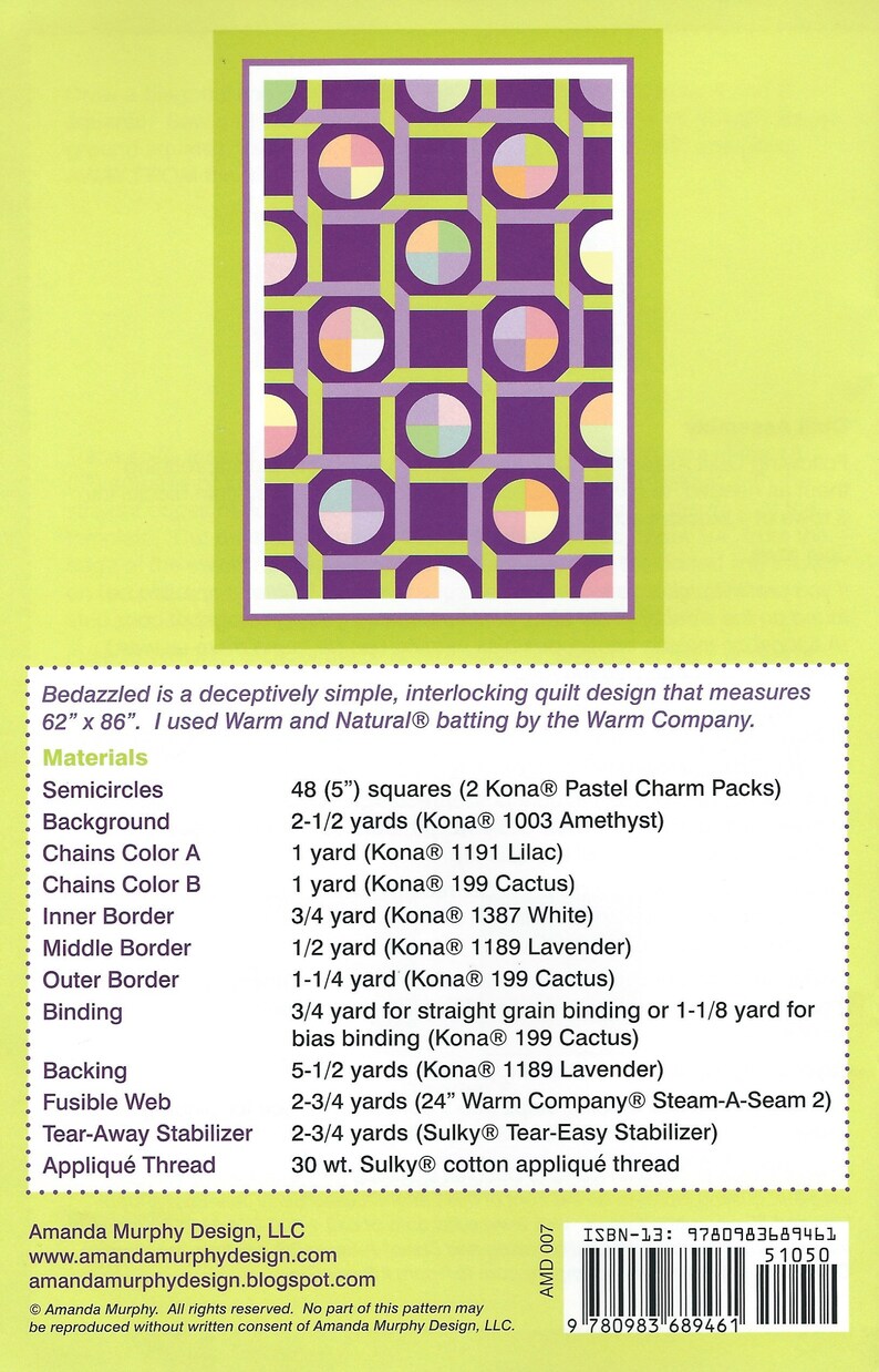Amanda Murphy Pattern - Bedazzled - Ships for Free - Etsy