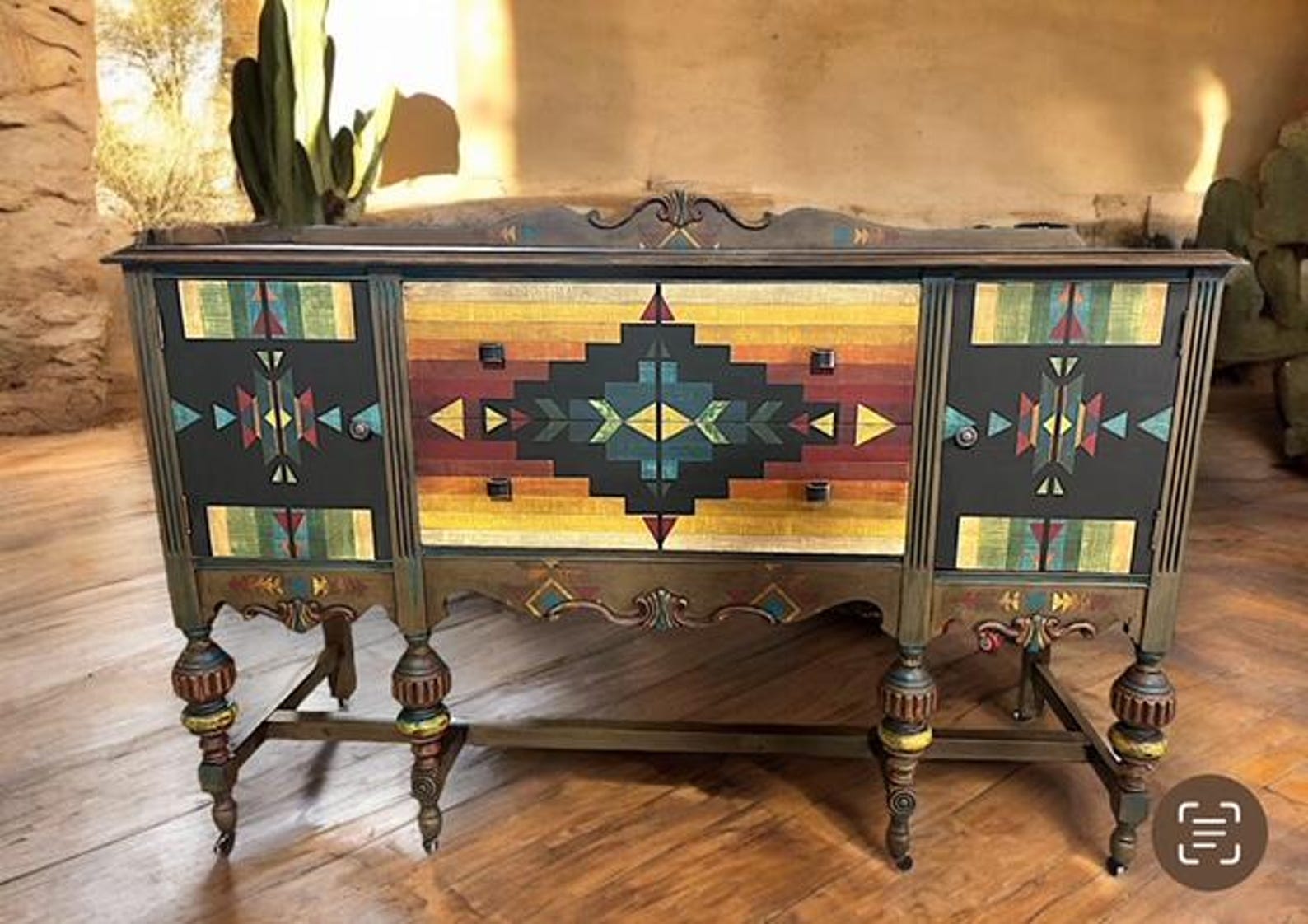 Western Ranch Sideboard Country Accent Farmhouse Style Southwest Decor ...