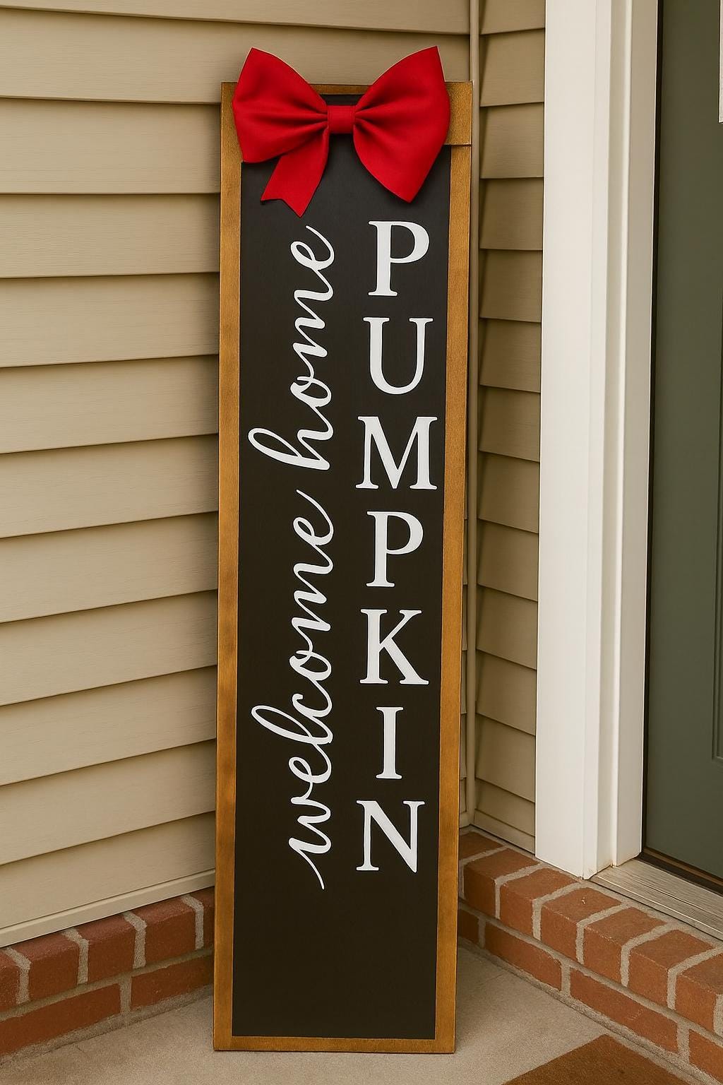 Reversible Christmas/fall Porch Leaner: Cedar Welcome Sign (9" X 48 ...