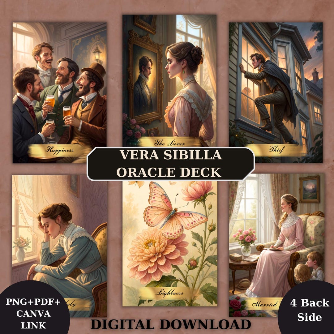Vera Sibilla Oracle Tarot Deck, Printable Oracle Deck, Unique Tarot ...