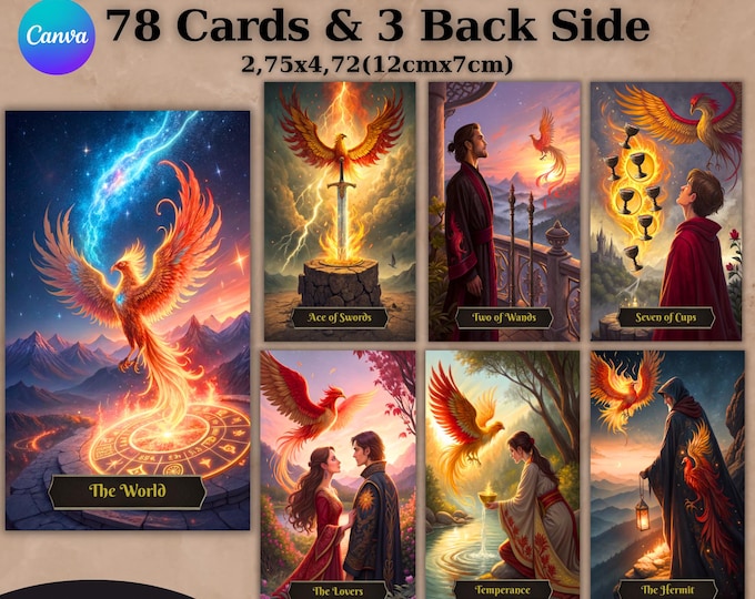 Tarot Card Bundle Printable, Complete Set, Digital, 78 Cards, High ...