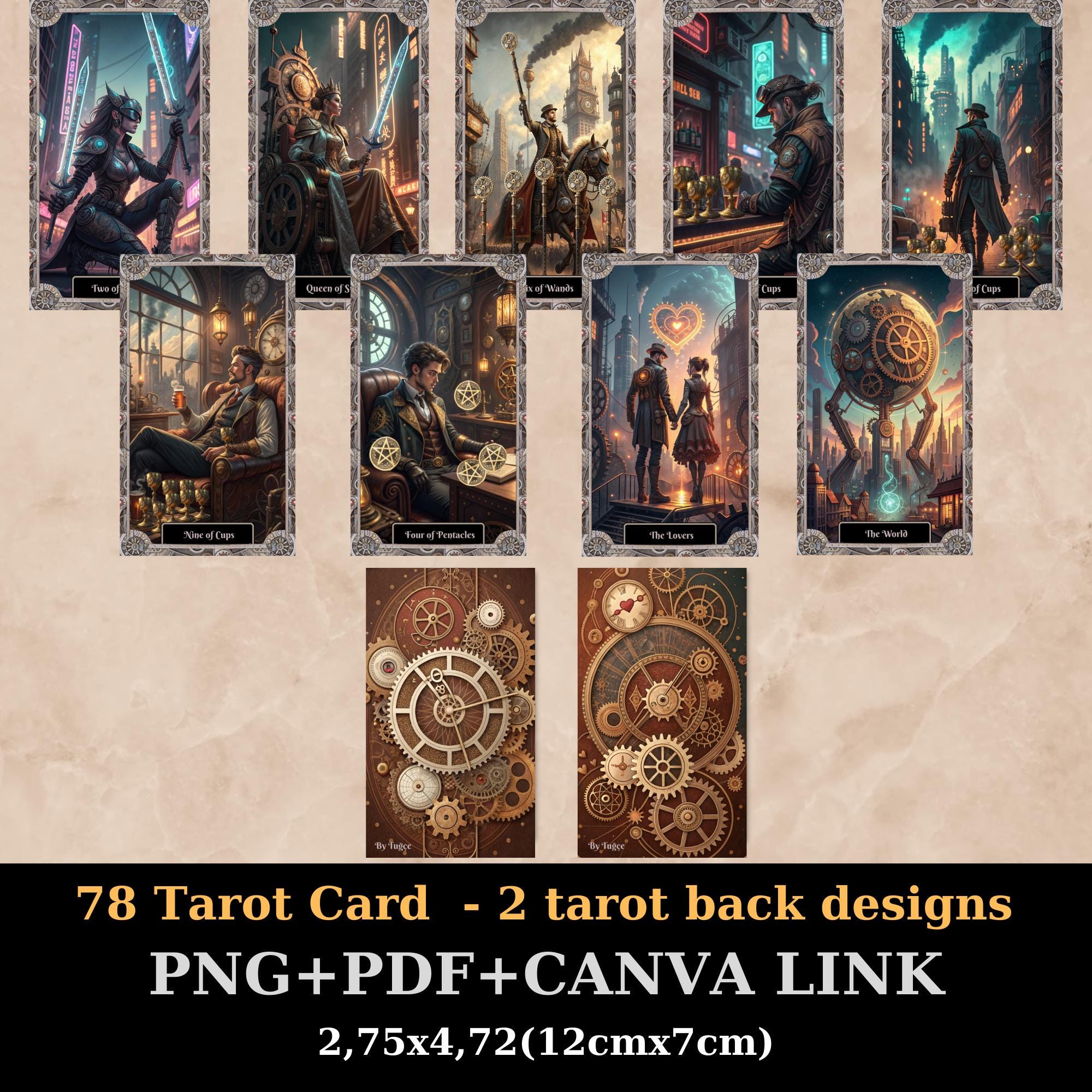78 Cards Tarot Deck, Printable Tarot Deck ,unique Tarot Deck, Digital ...