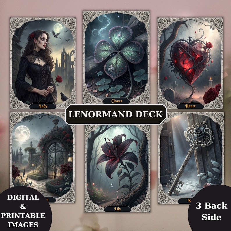 Tarot Deck Lenormand , Printable Tarot Cards, Printable Oracle Deck ...