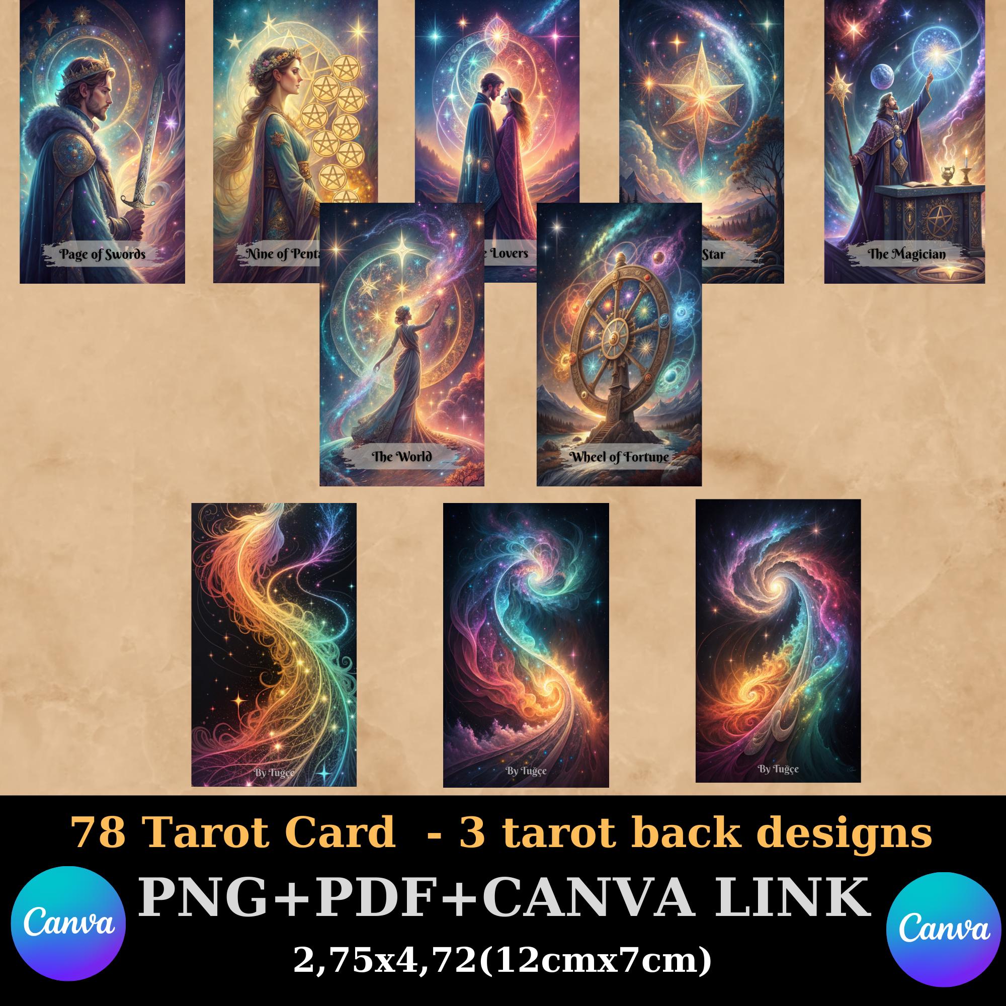 78 Cards Tarot Deck,tarot Cards,printable Tarot Deck Design, Digital ...