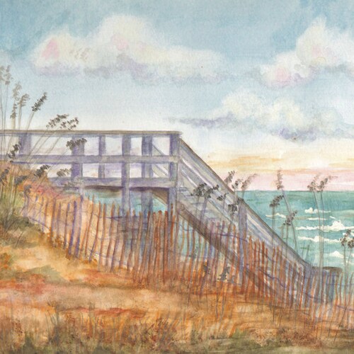 Ocean Waves Print Outer Banks Art Modern Coastal Art - Etsy