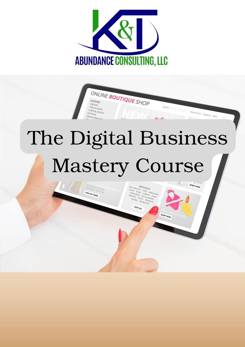 The Digital Business Mastery Course - Etsy