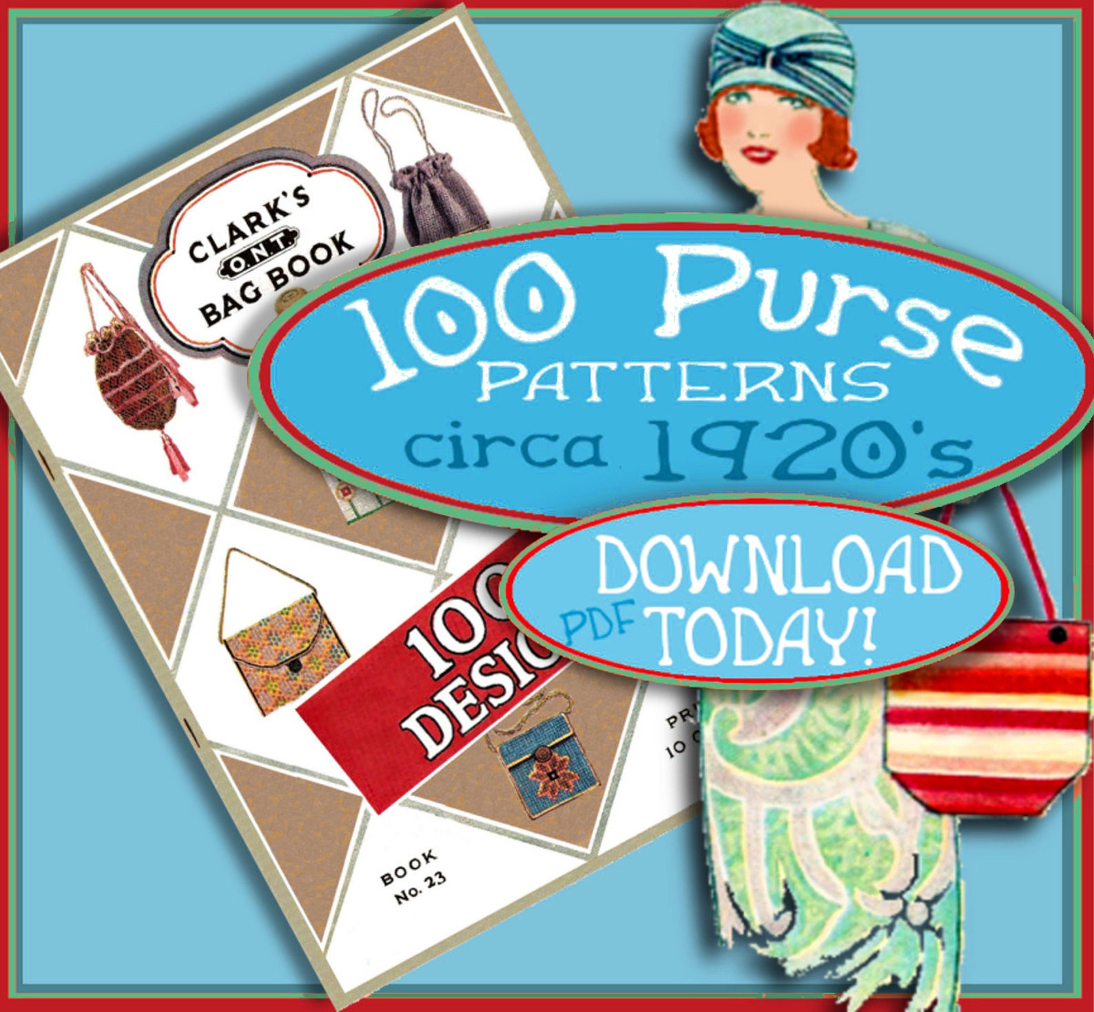 MAKE 100 Flapper Bags and Purses 1920s Vintage E-booklet PDF - Etsy