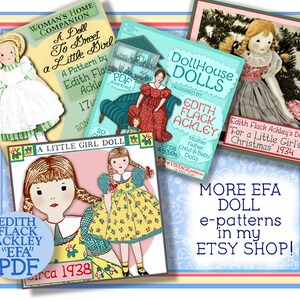 EFA 1938 Baby TODDLER DOLL Vintage Pattern Sizes 12" & 6" Slip Dress ...