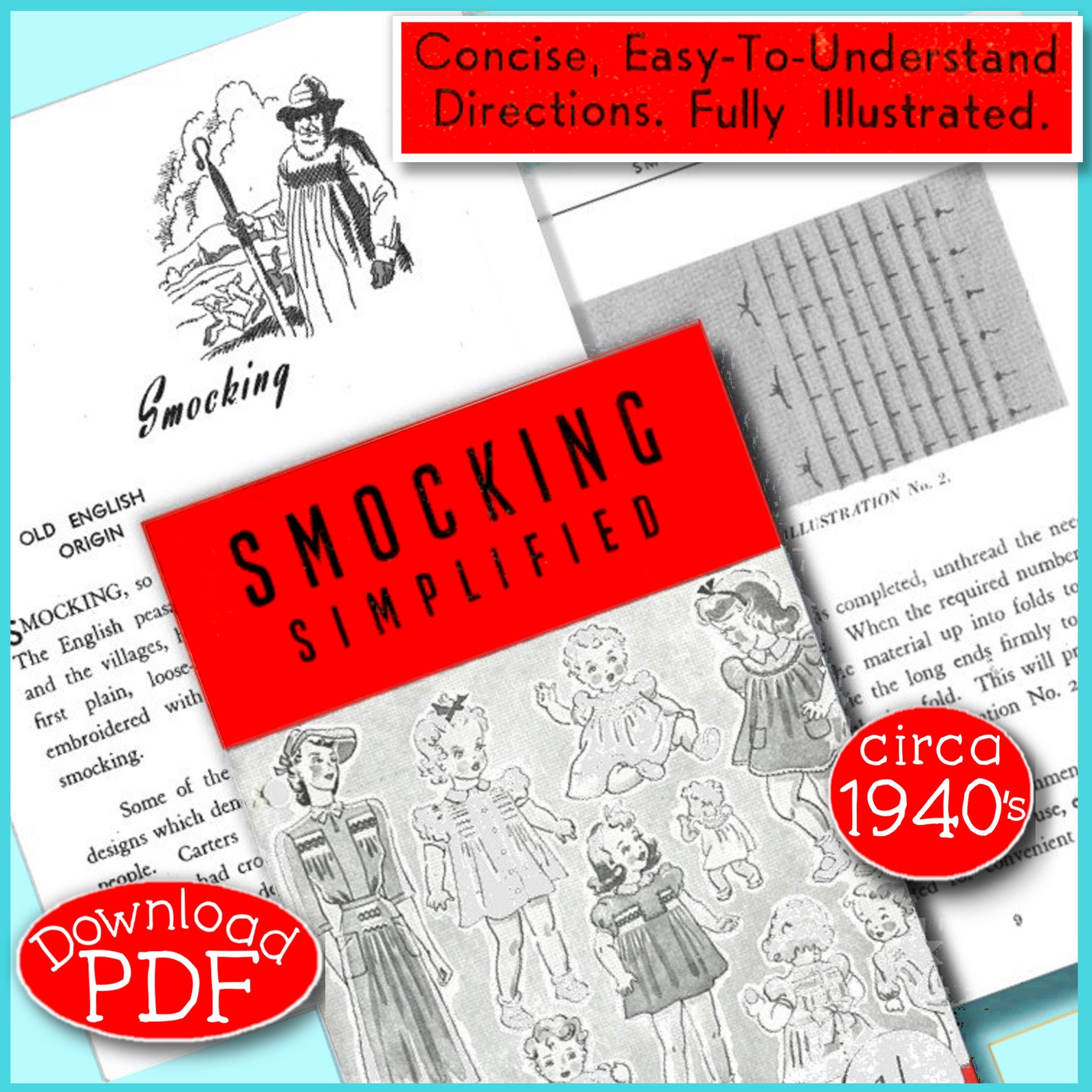 You CAN Learn How to Smock - Feather Outline Cable Honeycomb Stitch ...