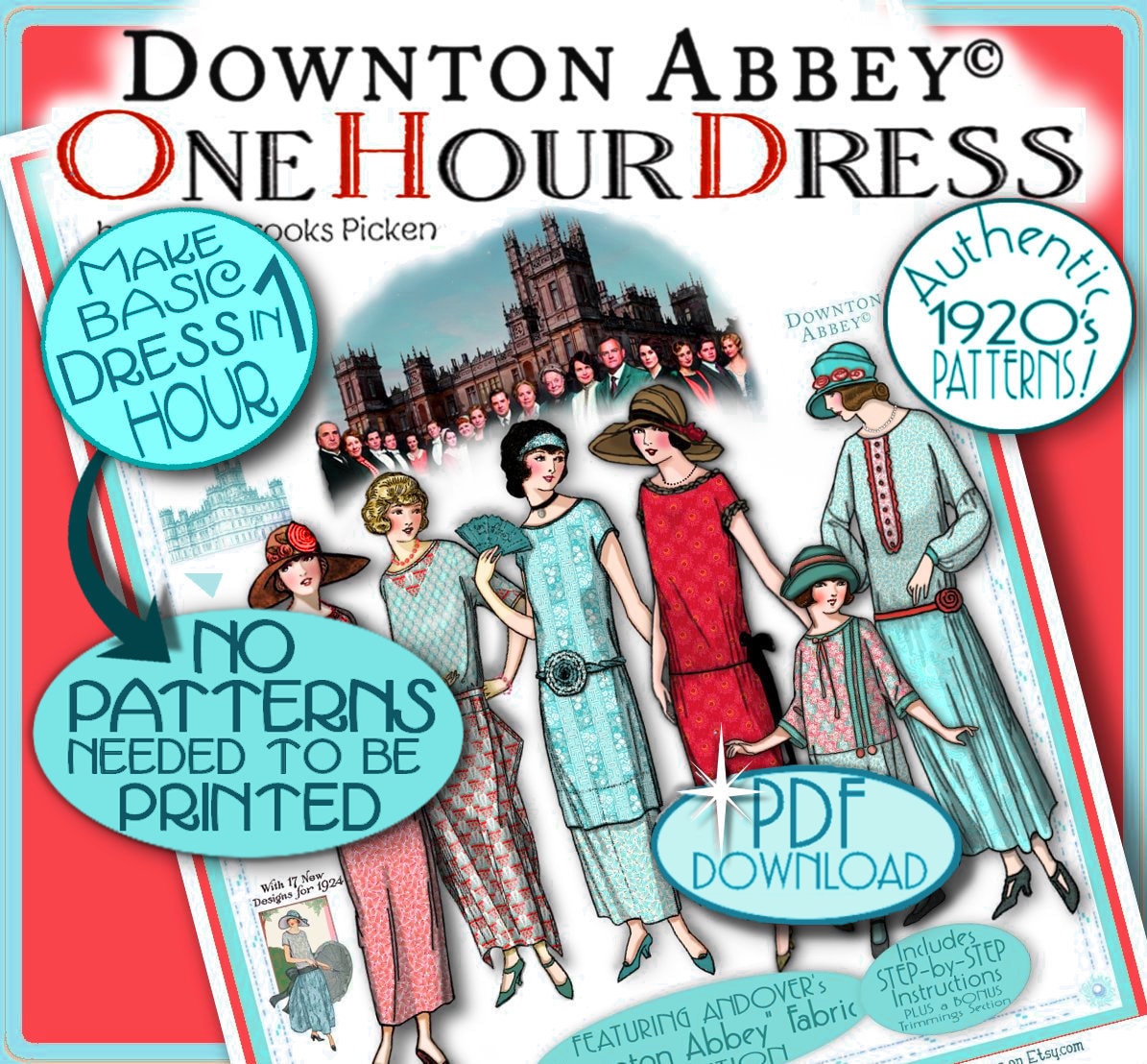 1 HOUR DRESS Expanded Pdf Booklet Vintage 1920 Make Dress in 1 | Etsy ...