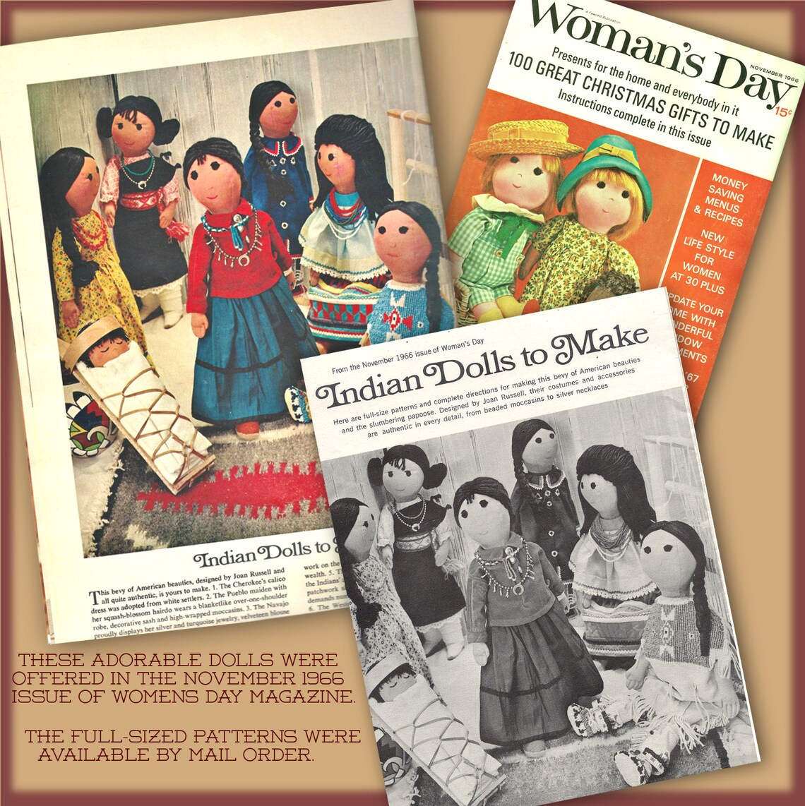 Sew Cute Dolls Native American Indian Dolls Cloth 7 Dolls | Etsy