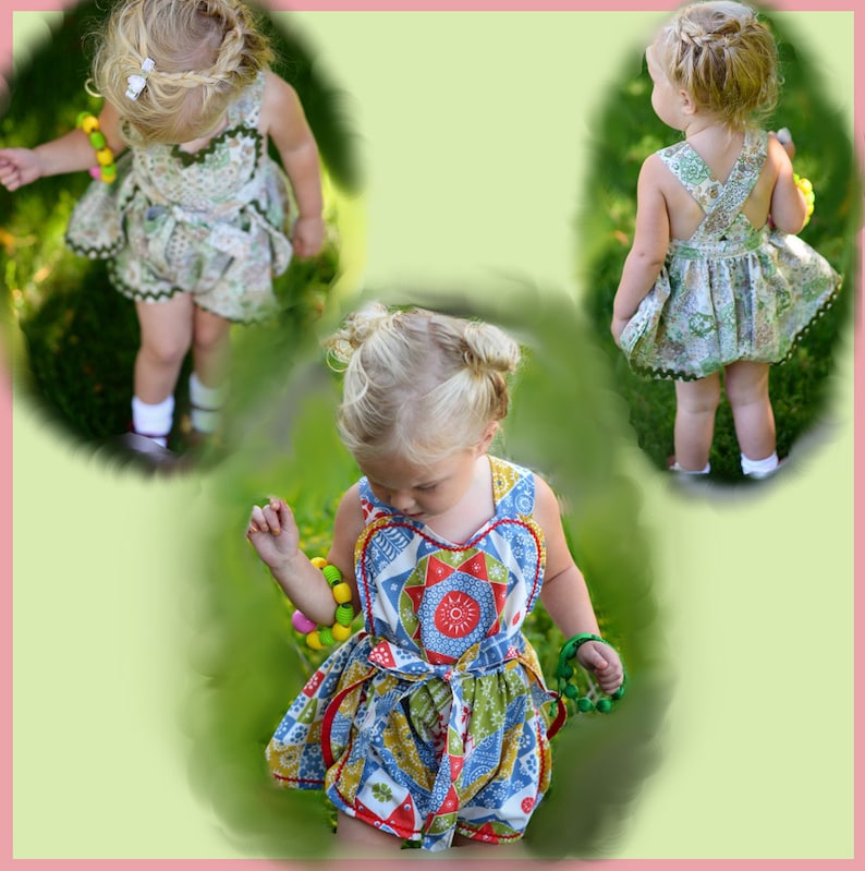 SUN SUIT Pattern 3 Sizes so Sweet Wraparound One-piece Romper Child ...