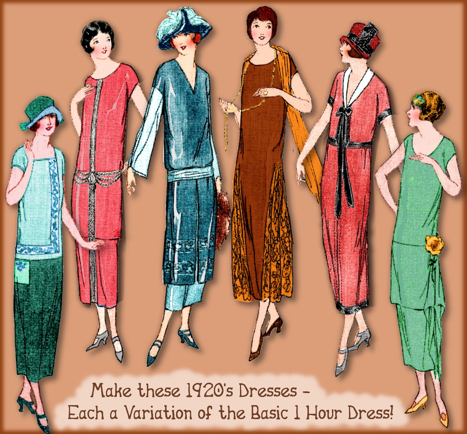 1920's 1 HOUR Dress Version 2 - Make Your Own Frock Patterns Like ...