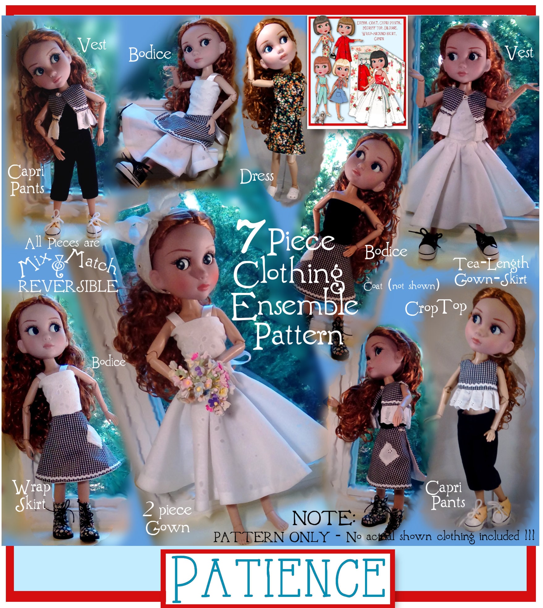 Patience Doll Wardrobe tonner 14 Prom Gown Midriff | Etsy