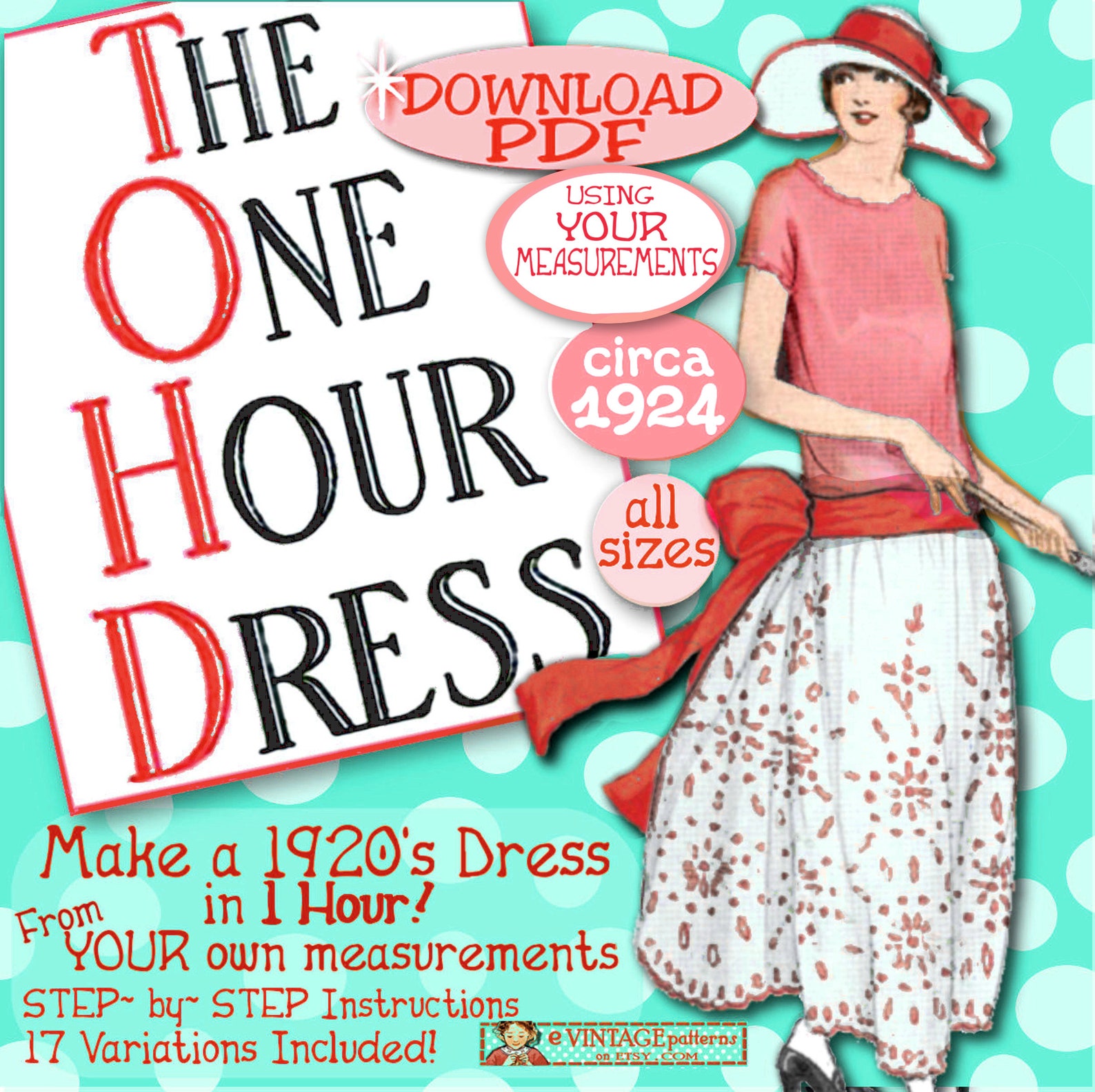 1920's 1 HOUR Dress Make Your Own Frock Patterns Like | Etsy