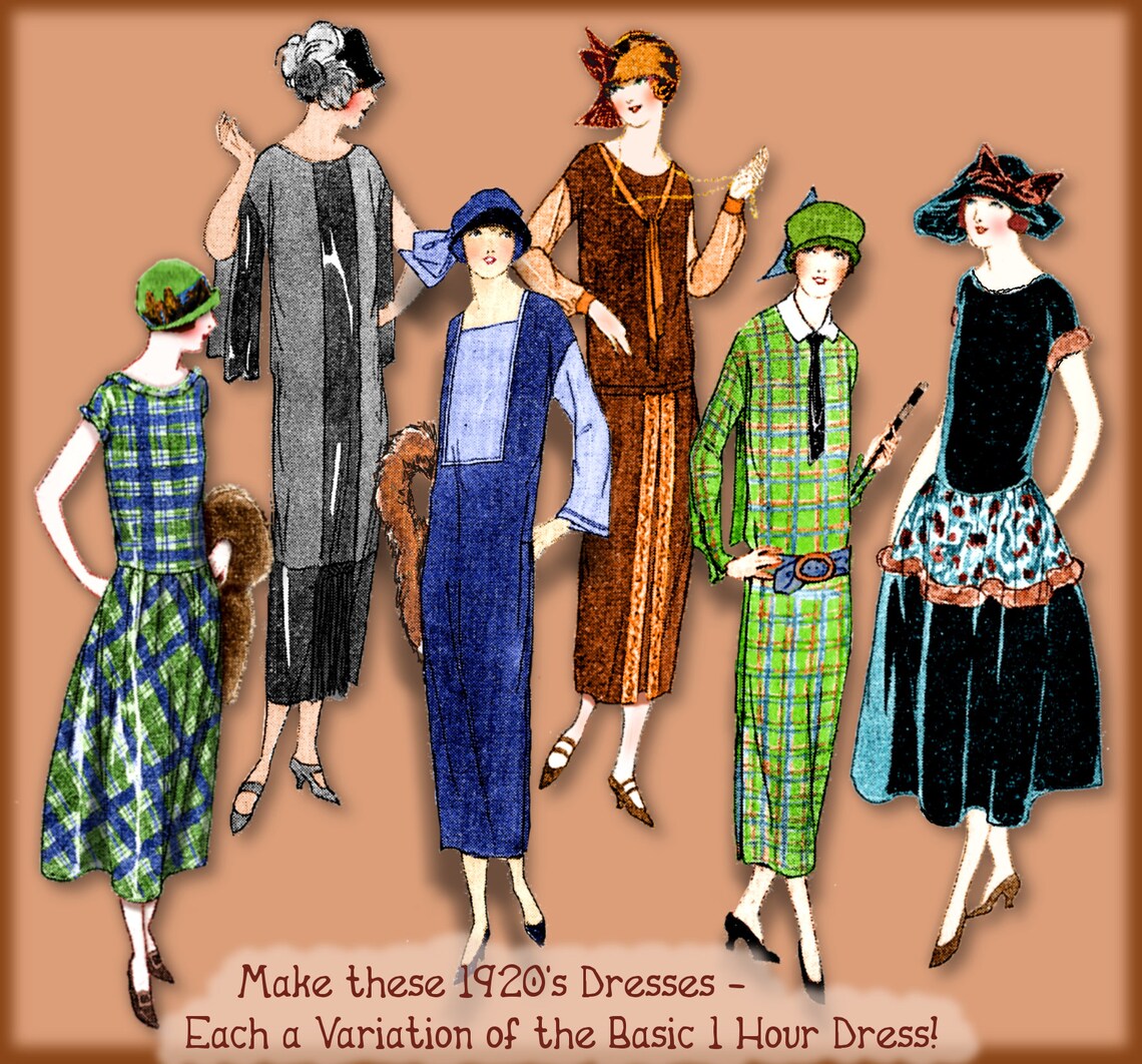 1920's 1 HOUR Dress Version 2 Make Your Own Frock - Etsy
