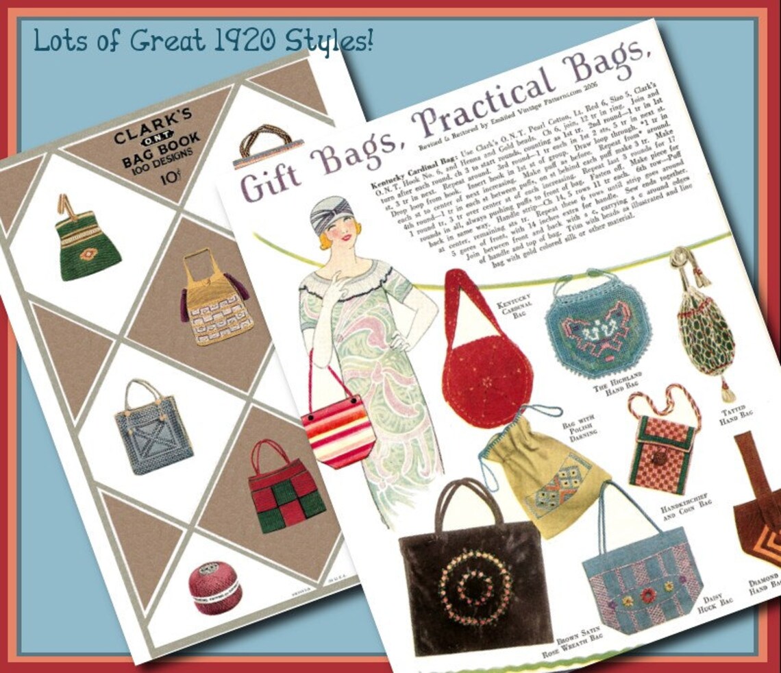 MAKE 100 Flapper Bags and Purses 1920s Vintage E-booklet PDF - Etsy