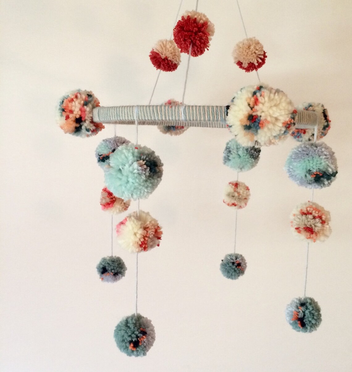 Baby Mobile Pom Pom Mobile Nursery Mobile Pom Pom - Etsy