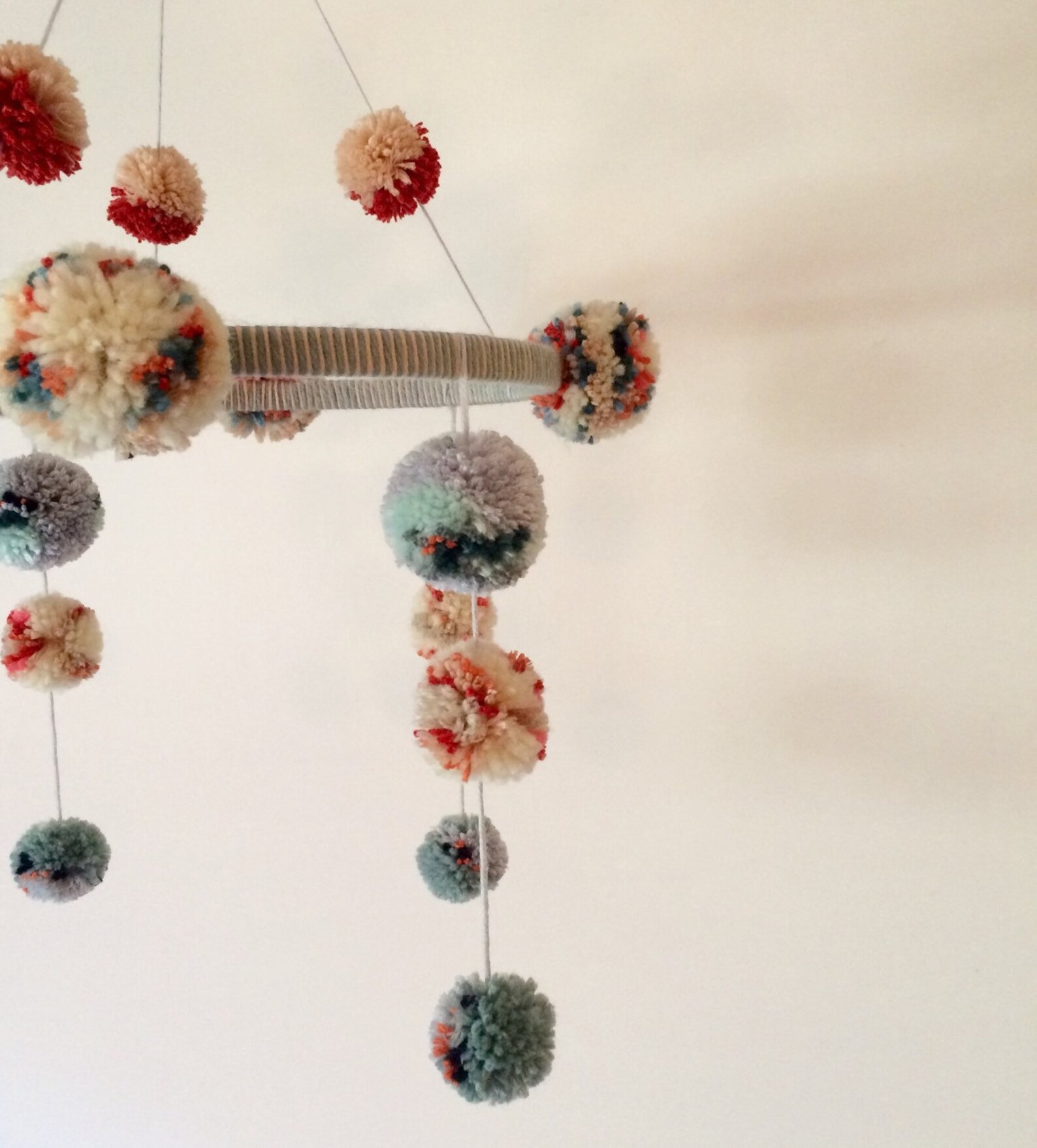 Baby Mobile Pom Pom Mobile Nursery Mobile Pom Pom - Etsy