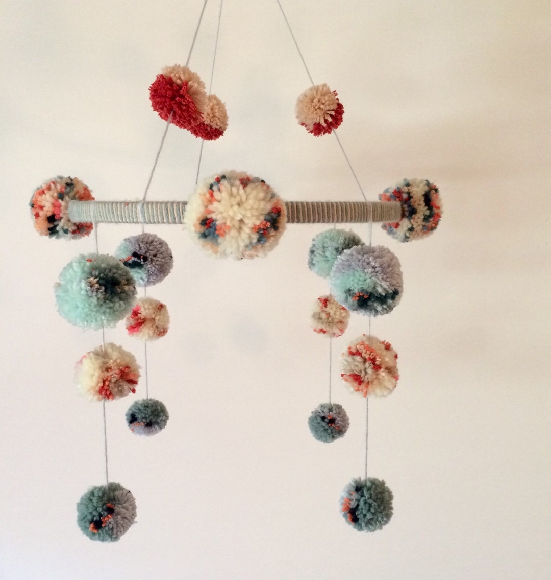 Baby Mobile Pom Pom Mobile Nursery Mobile Pom Pom - Etsy