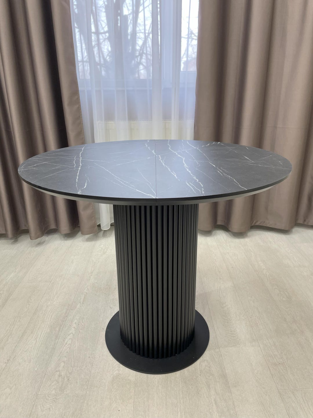 Modern Round Folding Table HPL | Art Deco Home Decor - Etsy
