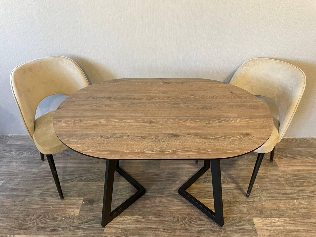 Contemporary HPL Oval Dining Table - Home Decor Furniture. Handmade ...