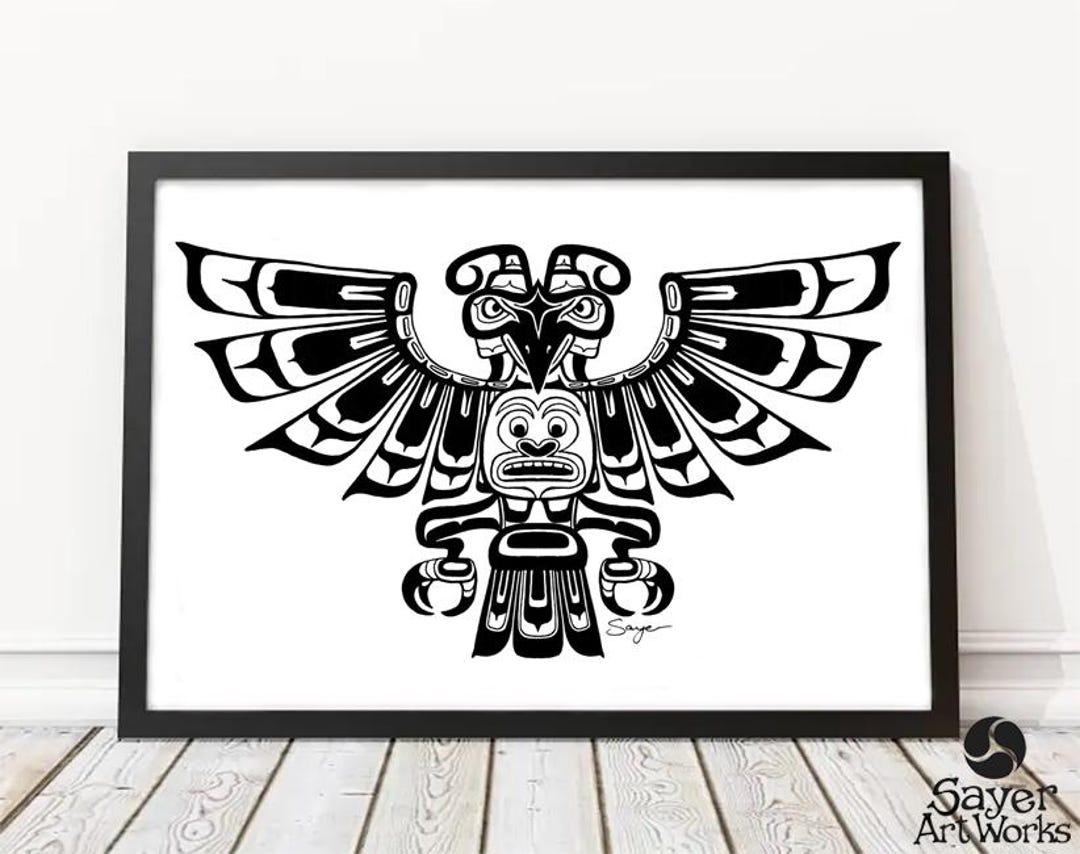 Thunderbird - Pen & Ink Art Print - Northwest Coast Style Artwork - Etsy