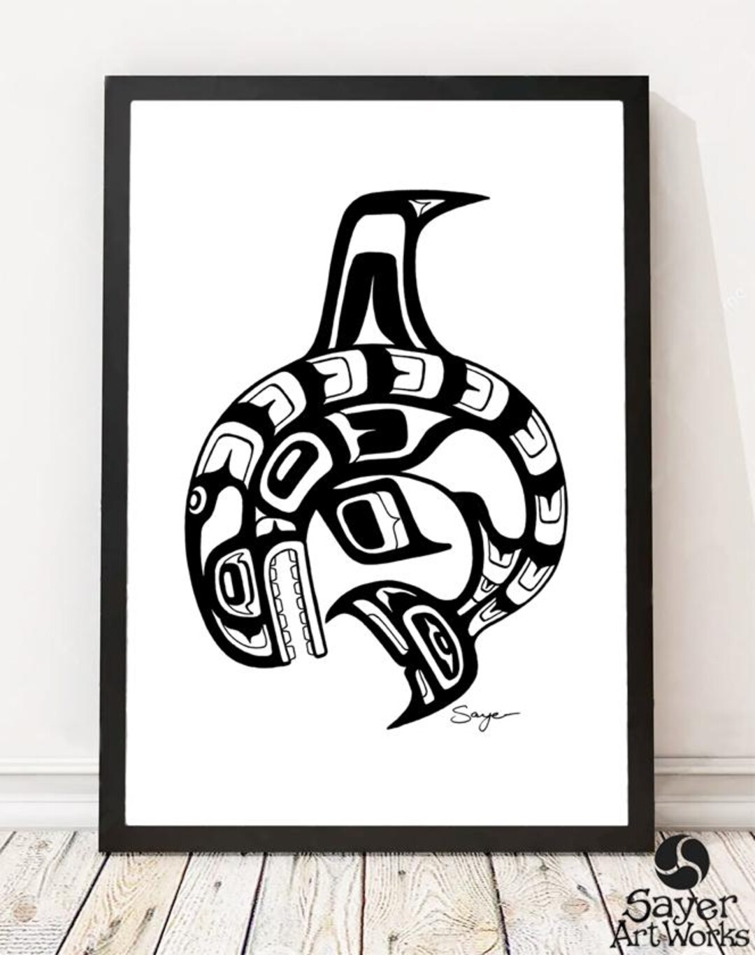 ORCA - Pen & Ink Art Print - Northwest Coast Style Artwork - Etsy