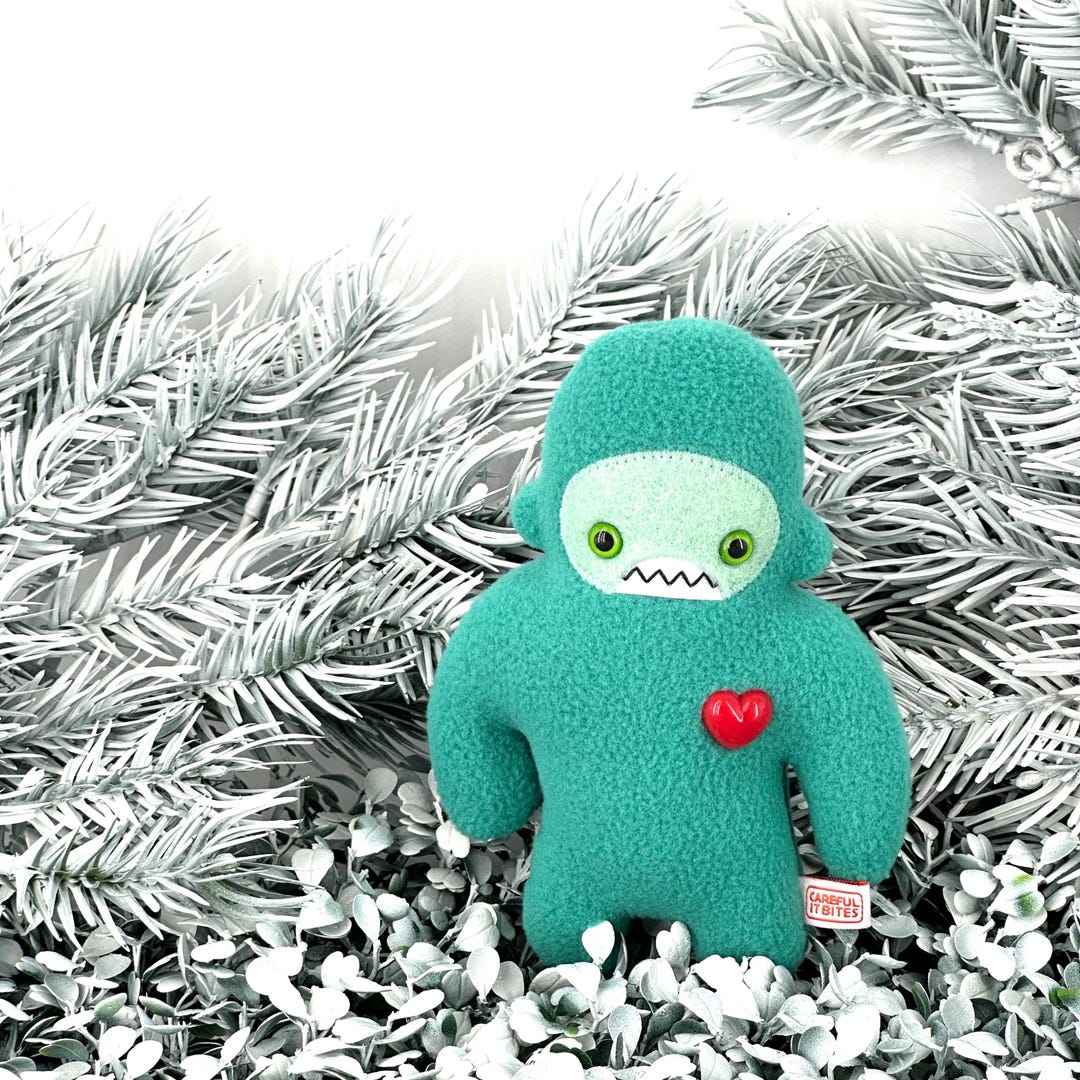 Travel Adventure Monster Friend Mini Sasquatch Plush Green & Red - Etsy