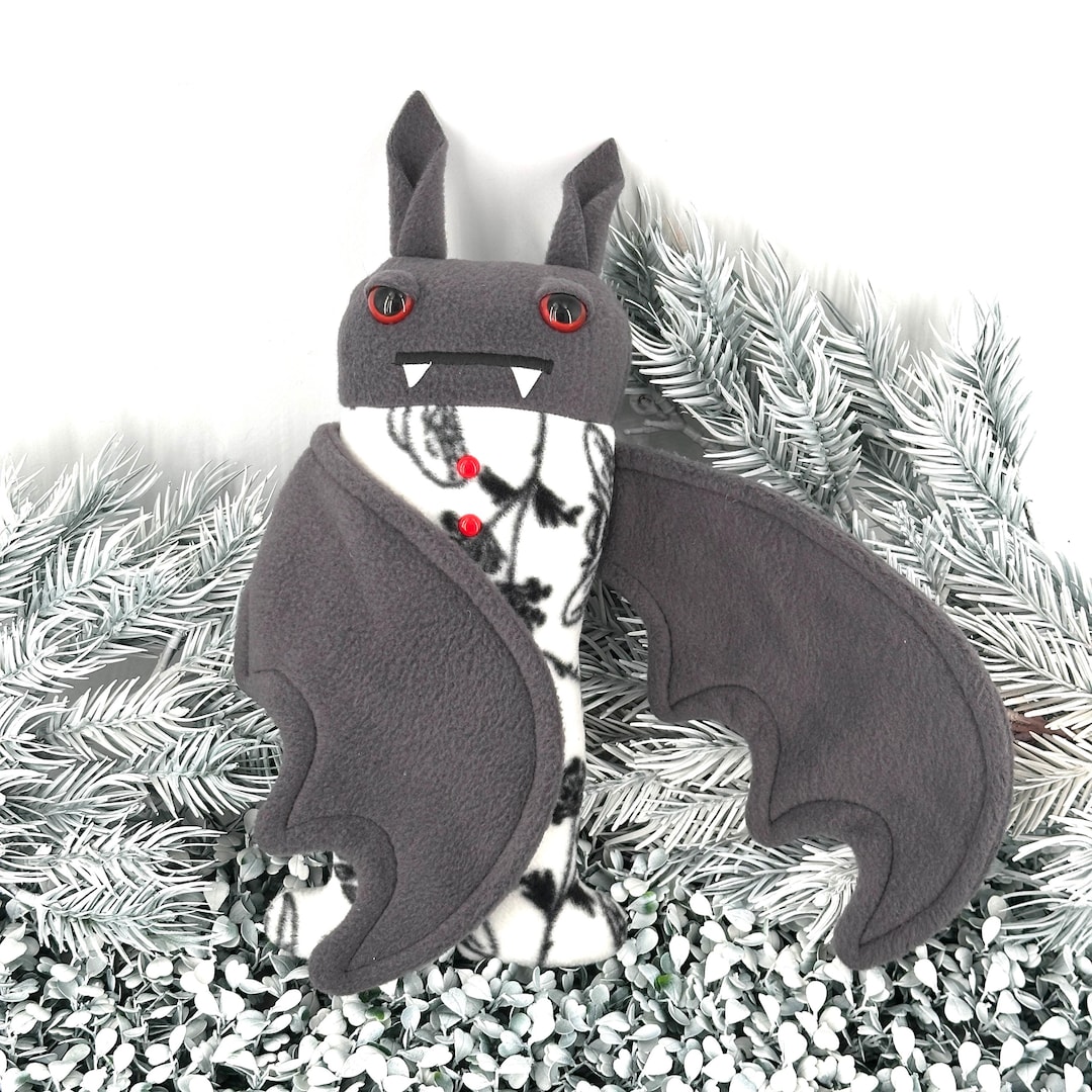 Bat in Pjs! Handmade Plush Bat in Fleece Pajamas... Stuffed Animal... B ...