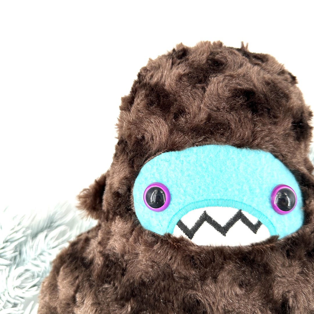Woolly Sasquatch Handmade Plush...monster Stuffed Animal... Brown ...