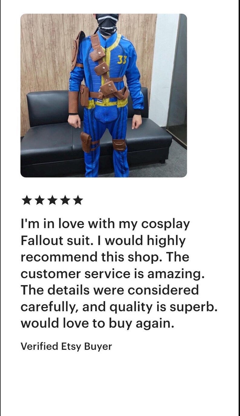 Fallout Vault Dweller Inspired Jumpsuit Personalised 111,101,76 Suit ...