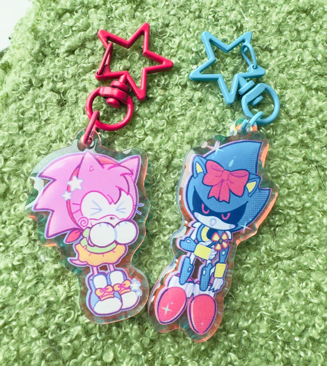 Amy Rose and Metal Sonic Keychains - Etsy