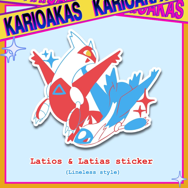 Latias & Latios Sticker - Etsy