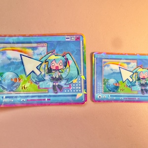 Frutiger Aero Hatsune Miku Holographic Sticker | Y2K, 2000's, Aesthetic ...